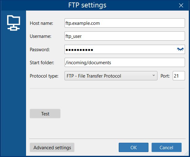 Using FTP as Input Source in FolderMill