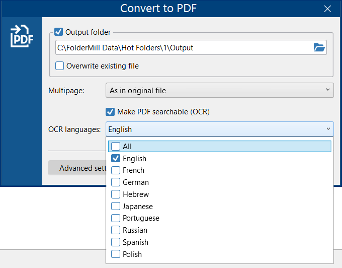 Convert Images Scans And Other Files To Searchable PDFs Via OCR