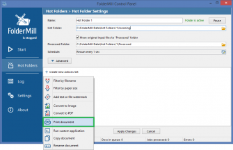 Print Document Action - FolderMill